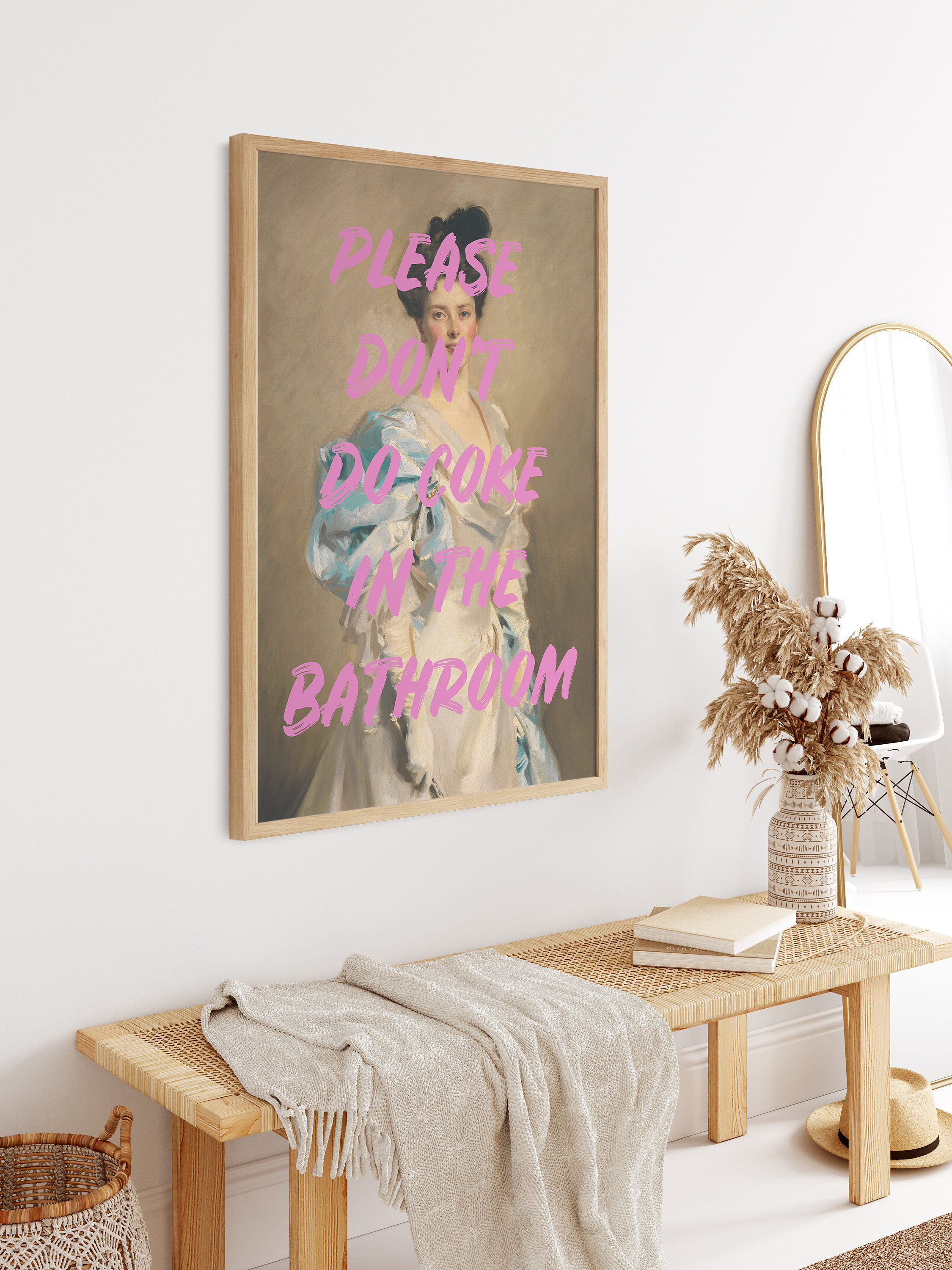 Bathroom Wall Art Please Don't Do Coke in the Bathroom - Etsy