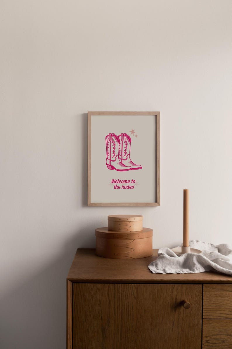 Cowboy Boots PRINTABLE Poster, Vintage Western Poster, Southern Print ...