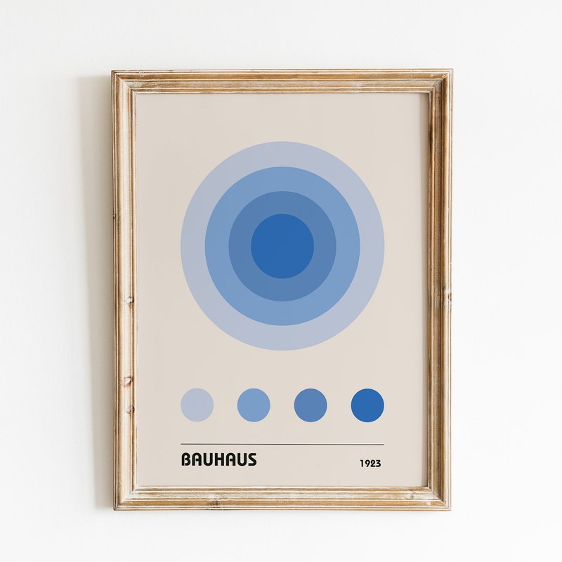 Blue Geometric Art - Etsy