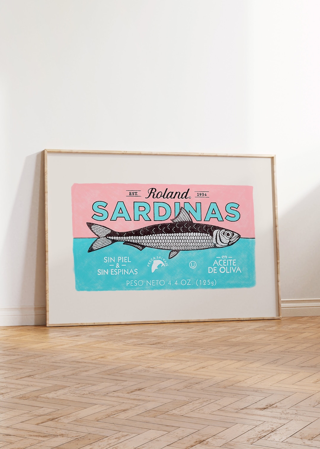 Retro Art PRINT, Sardines Poster, Kitchen Wall Art, Maximalist Trendy ...