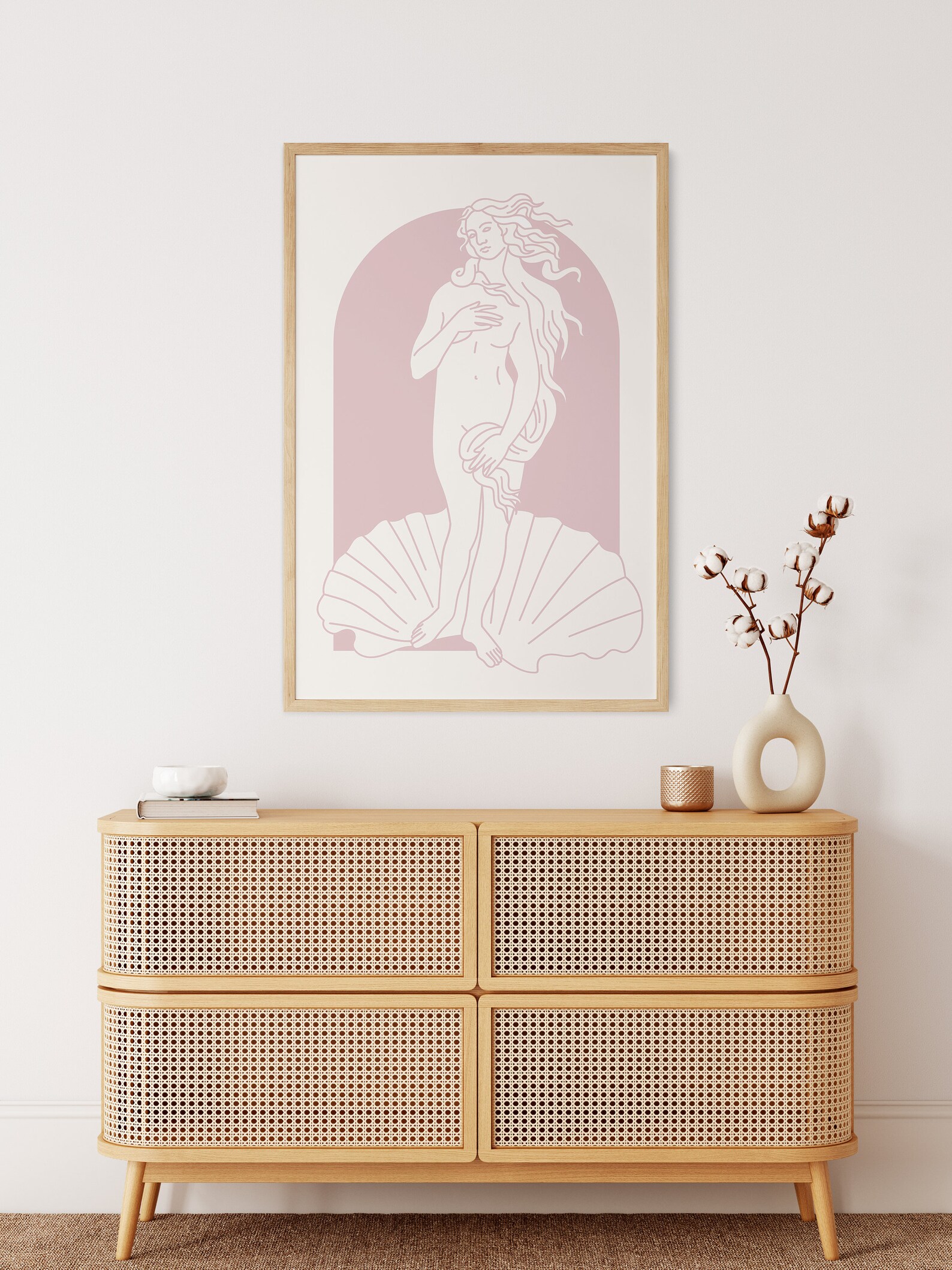 Birth of Venus Printable Poster Minimalist Line Art Danish - Etsy