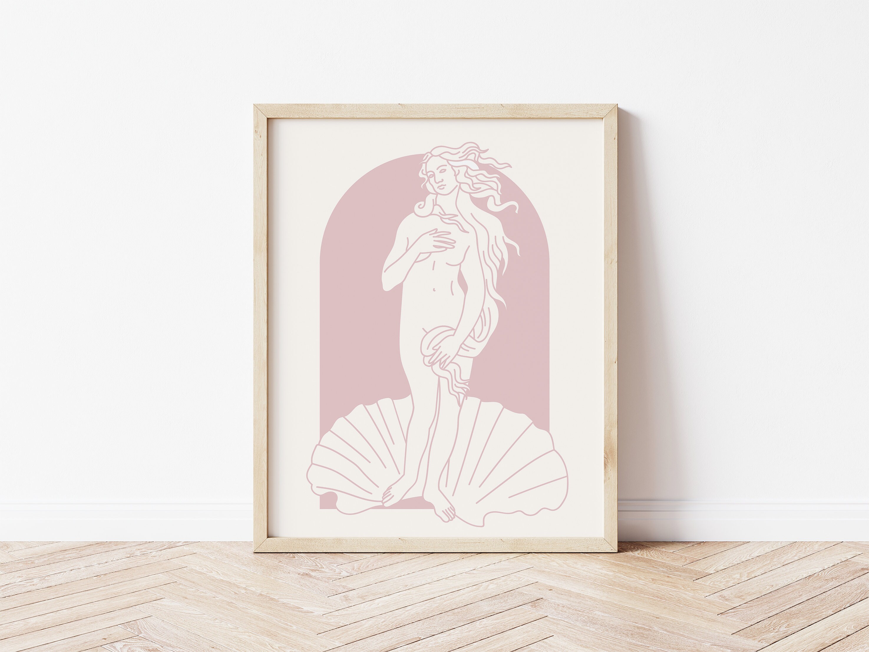 Birth of Venus Printable Poster Minimalist Line Art Danish - Etsy