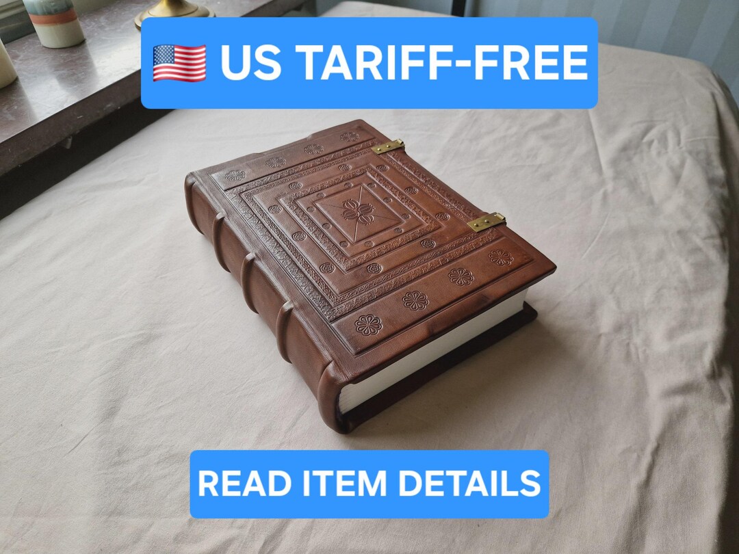 Medieval Leather Book With Brass Clasps Purple Endpapers - Etsy