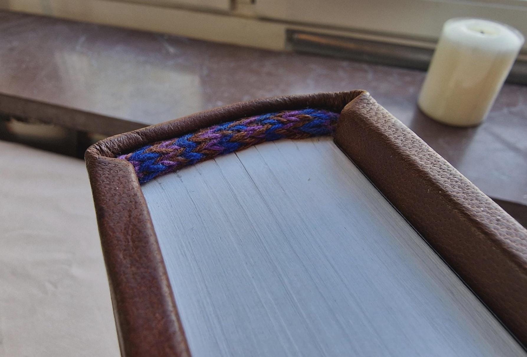 Medieval Leather Book With Brass Clasps Purple Endpapers - Etsy