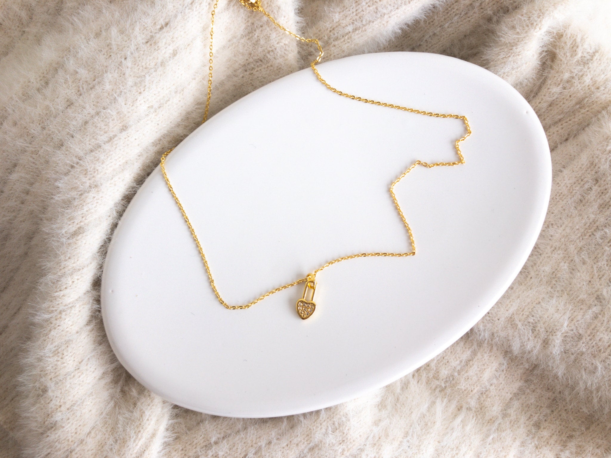 Heart Shape Locker on a 18K Gold Plated Necklace Perfect Gift for a ...