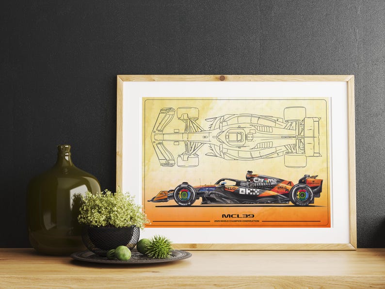 MCL39 Mclaren F1 Technical Blueprint Drawing – World Champion Edition ...