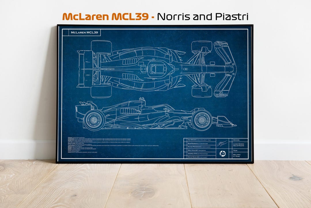 MCL39 Mclaren F1 Technical Blueprint – Norris and Piastri | Kddrawings ...