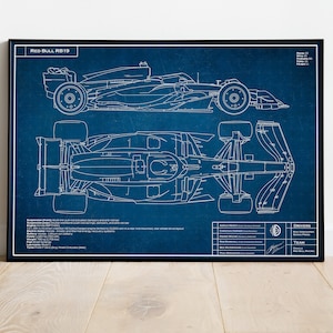 RB19 Red Bull Racing Technical Blueprint, Verstappen, F1, Formula-1, F1 ...
