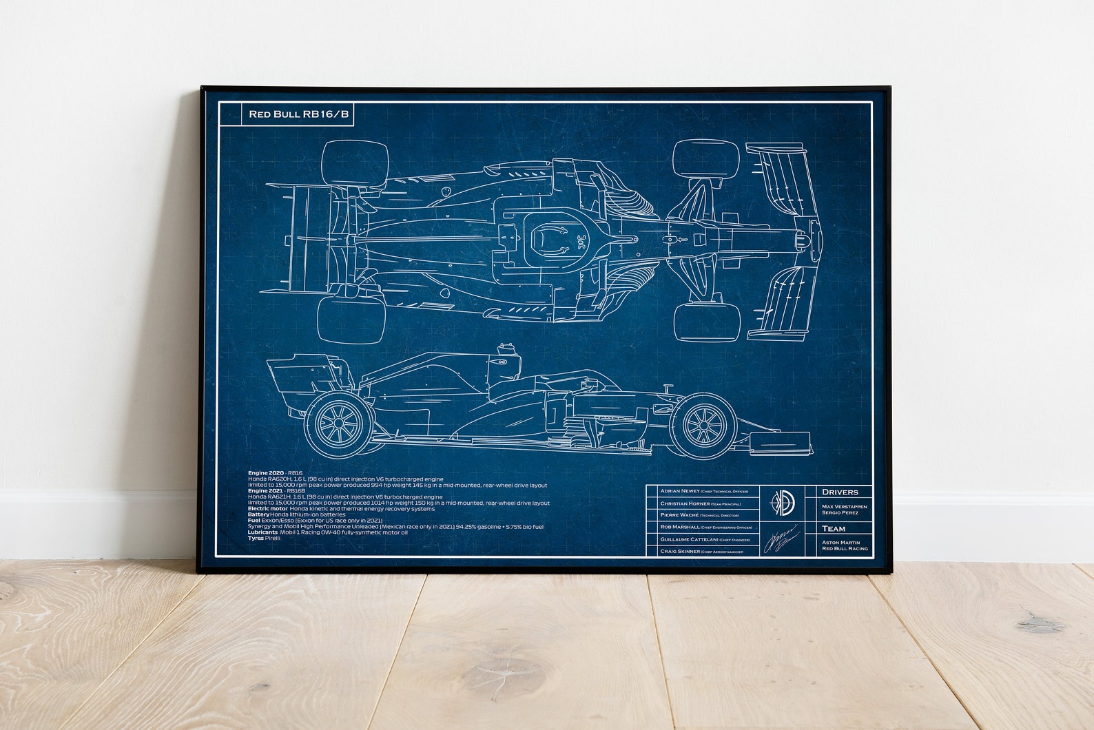 RB16B Red Bull Racing Technical Blueprint, Verstappen, F1, Formula-1 ...