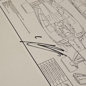 Signed by Leclerc, SF-24 Technical Blueprint, A4 Sized, F1, Formula-1 ...