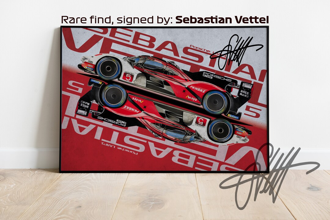 Signed by Sebastian Vettel, Porshce 963 LMP1 WEC, F1, Formula-1, F1 ...