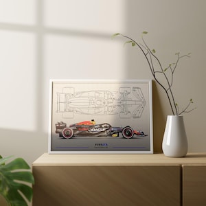 RB21 Red Bull Drawing Blueprint, Verstappen and Lawson, F1, Formula-1 ...