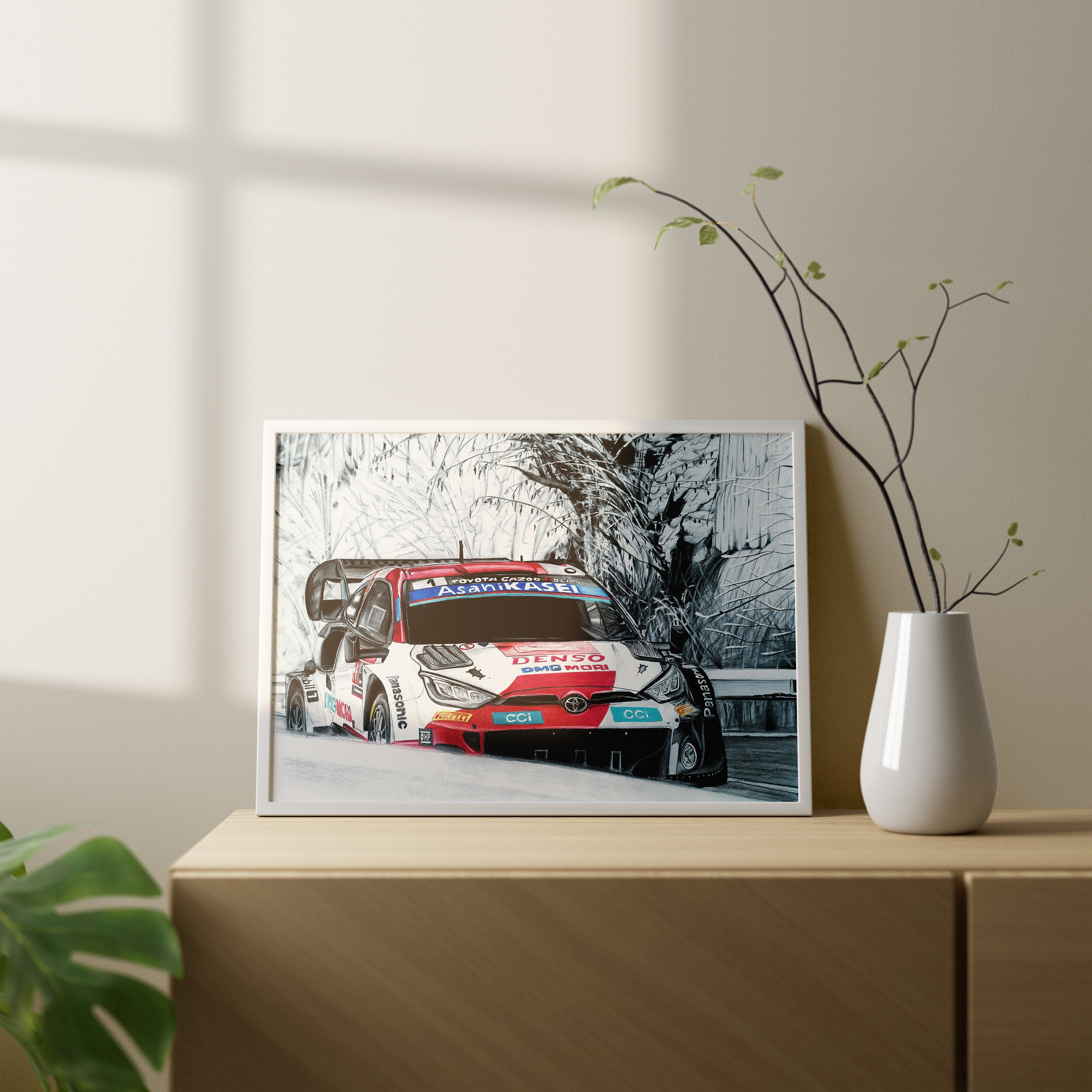 Toyota Gazoo Racing WRC Team, Ogier, Evans, Rovanperä, Drawing Poster ...