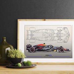 RB21 Red Bull Drawing Blueprint, Verstappen and Lawson, F1, Formula-1 ...