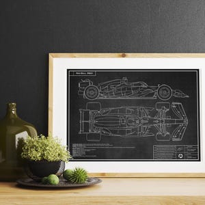 RB21 Red Bull Racing Technical Blueprint, Verstappen Lawson F1, Formula ...