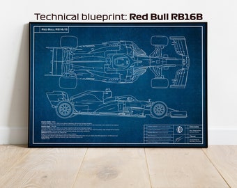 RB19 Red Bull Racing Technical Blueprint, Verstappen, F1, Formula-1, F1 ...