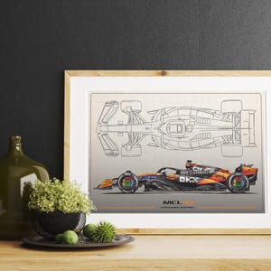 MCL39 Mclaren F1 Technical Blueprint Drawing – Norris and Piastri ...