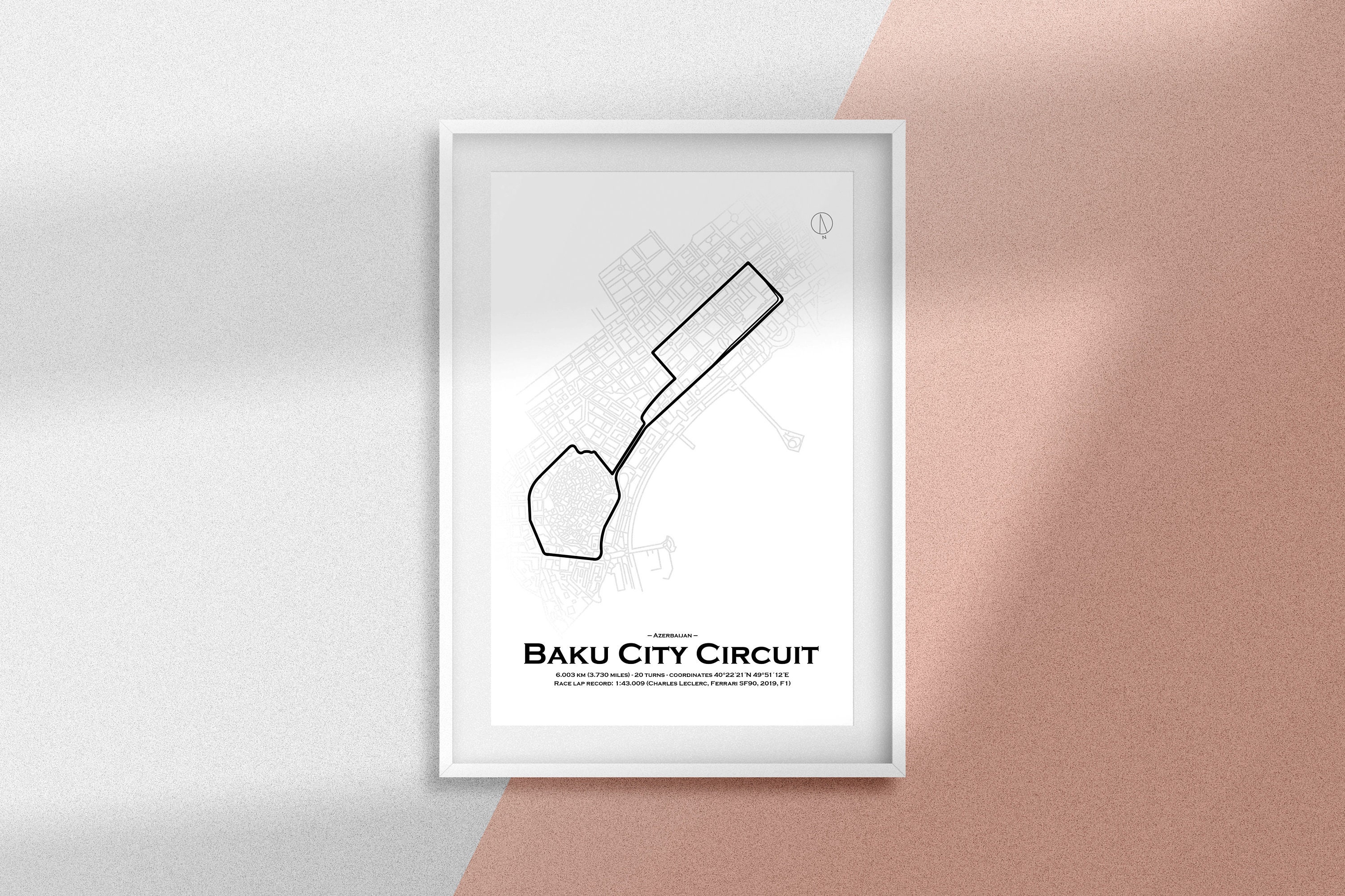 Baku City Circuit F1 Poster, Formula 1 Poster, Formula 1 Print, F1 ...