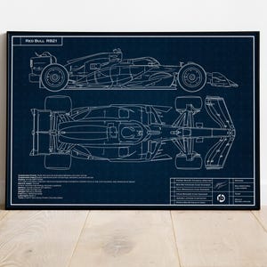 RB21 Red Bull Racing Technical Blueprint, Verstappen Lawson F1, Formula ...