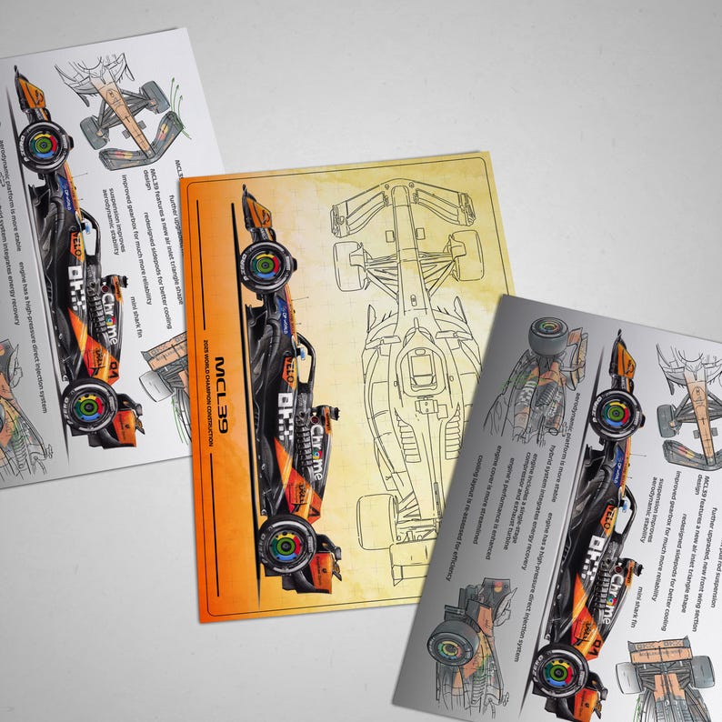 MCL39 Mclaren F1 Technical Drawing – World Champion Edition ...