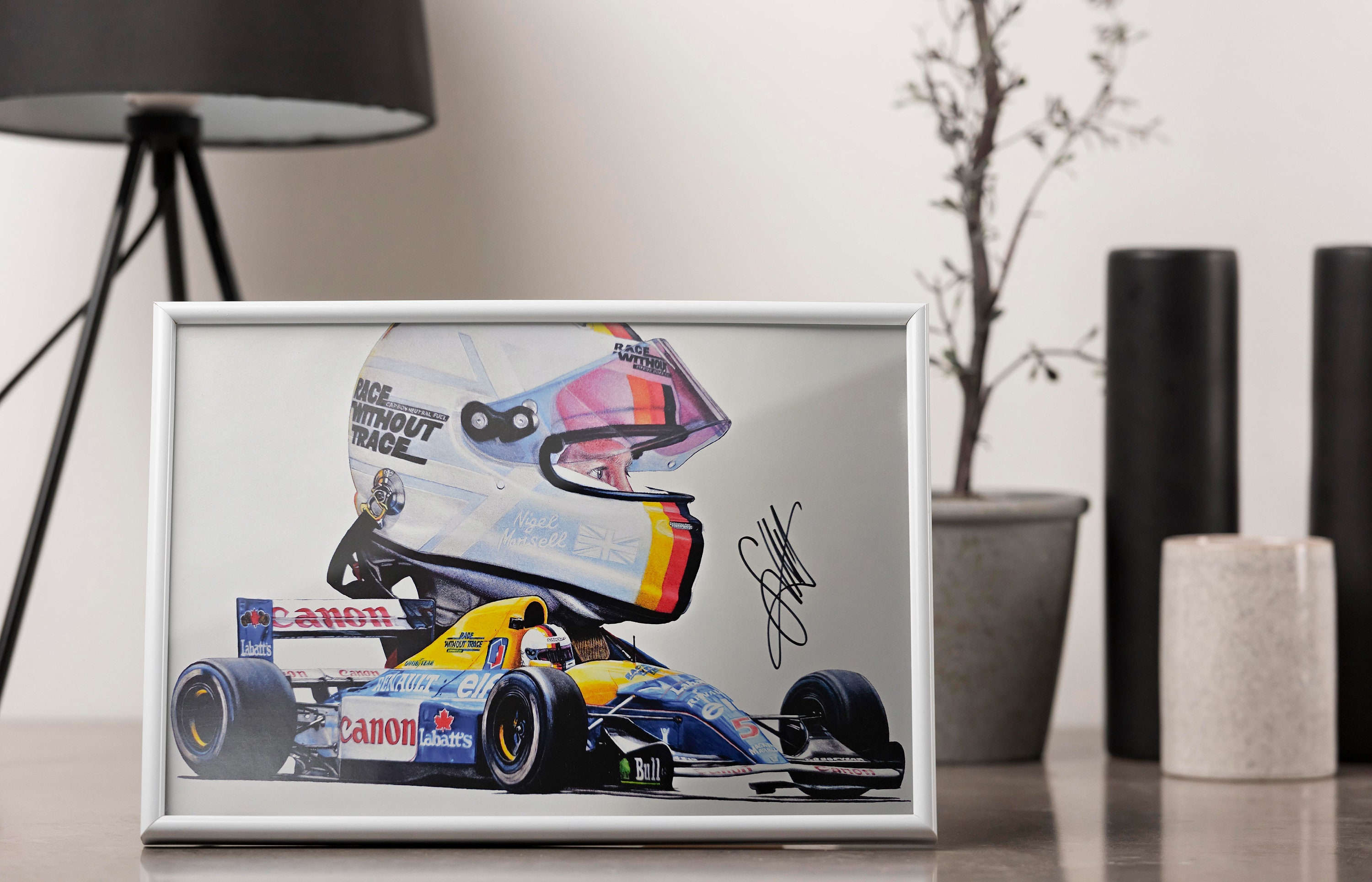 Signed by Sebastian Vettel, FW14 B Williams, F1, Formula-1, F1 Posters ...