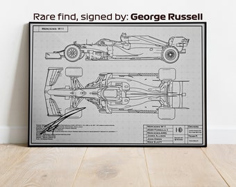 Signed by Leclerc, SF-24 Technical Blueprint, A4 Sized, F1, Formula-1 ...