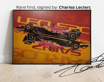 Signed by Leclerc, SF-24 Technical Blueprint, A4 Sized, F1, Formula-1 ...