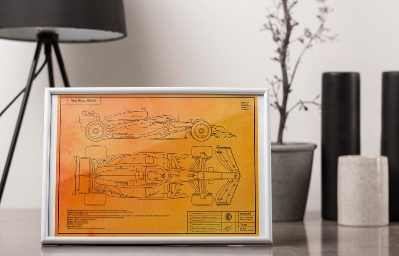 RB19 Red Bull Racing Technical Blueprint, Verstappen, F1, Formula-1, F1 ...