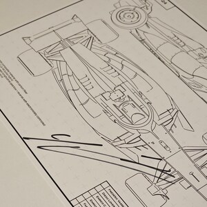 Signed by Leclerc, SF-24 Technical Blueprint, A4 Sized, F1, Formula-1 ...