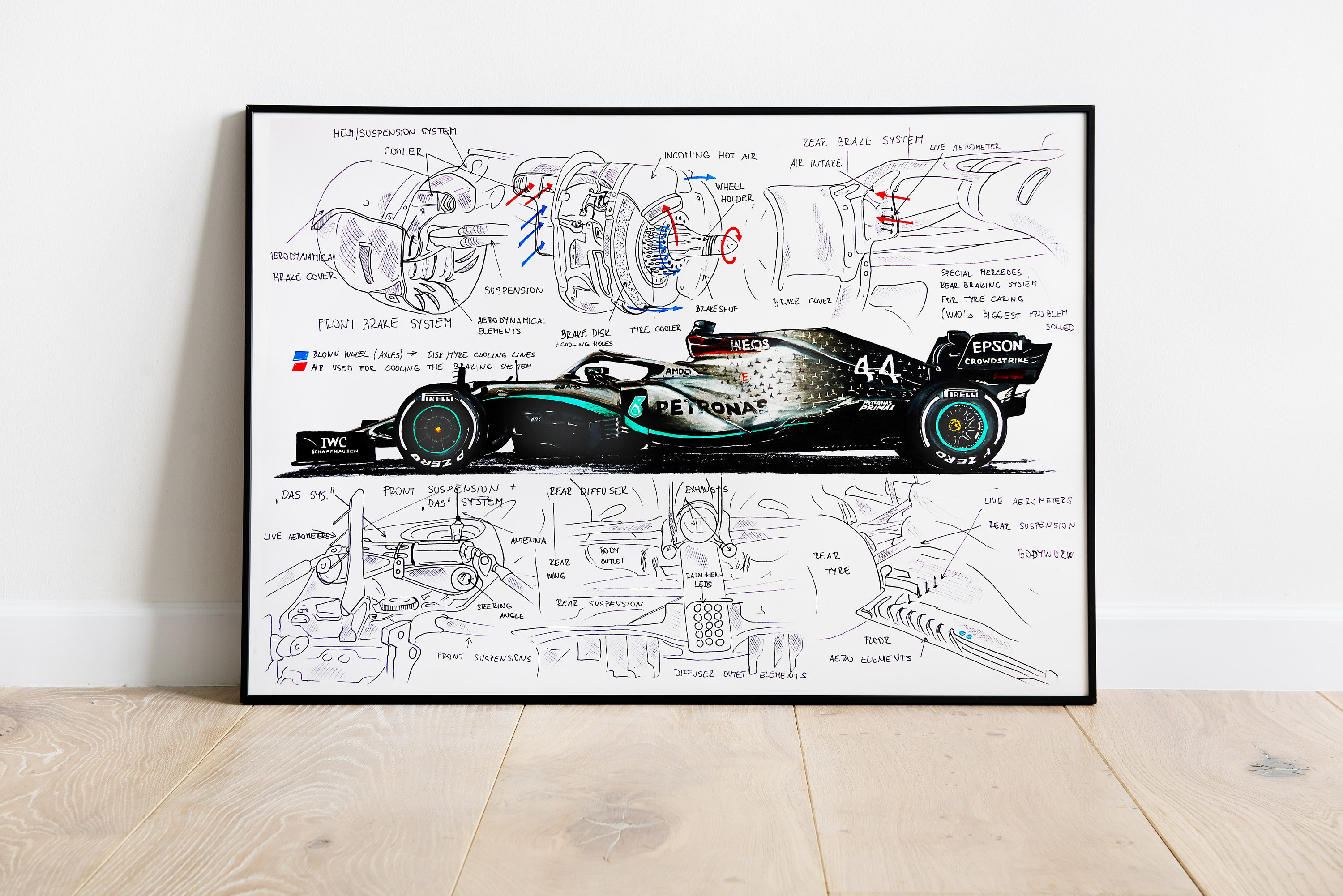 Pre-seson W11 Mercedes Lewis Hamilton and Valtteri Bottas - Etsy