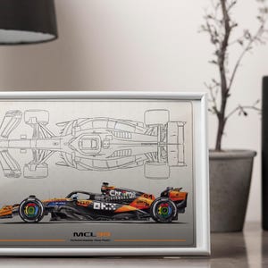 MCL39 Mclaren F1 Technical Blueprint Drawing – Norris and Piastri ...