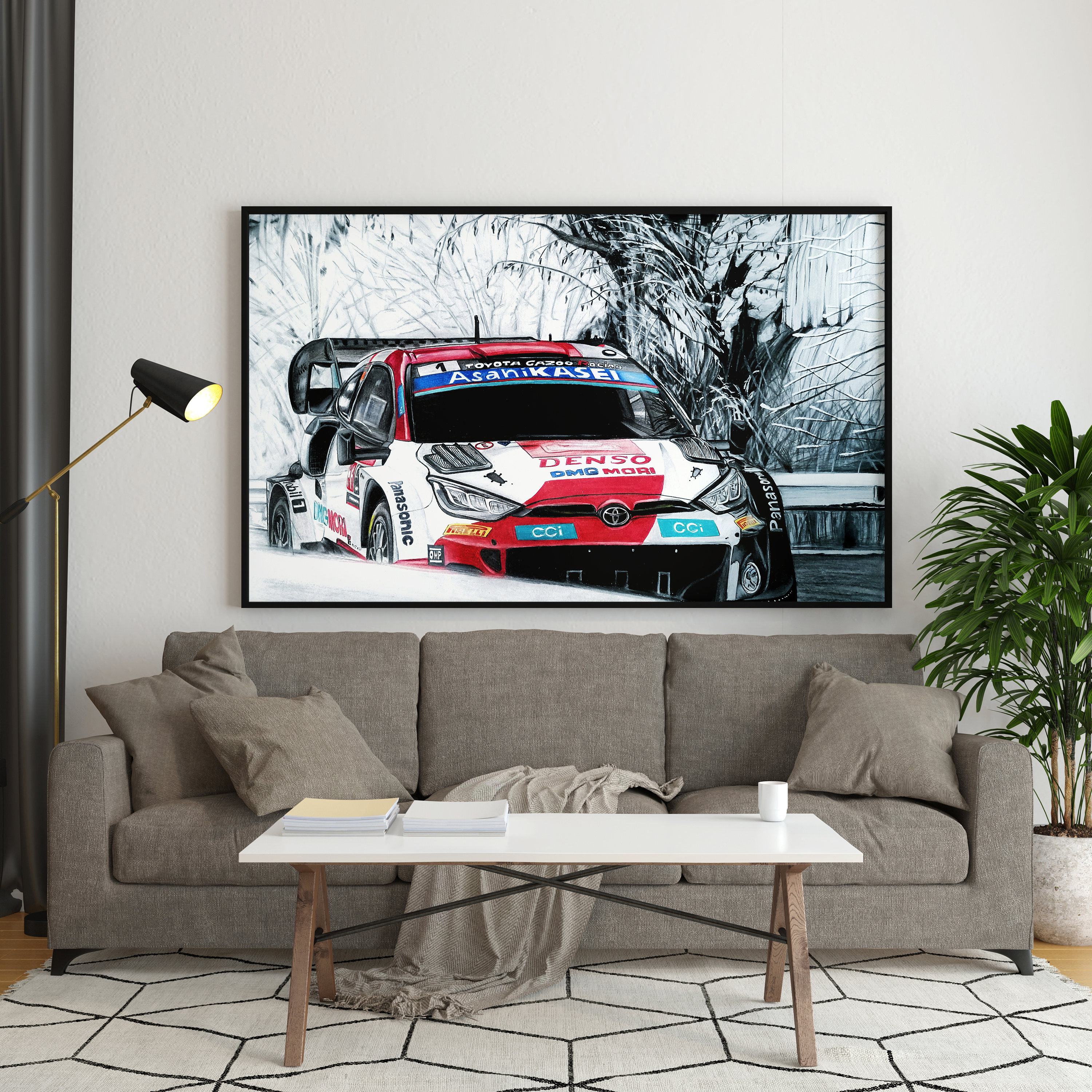 Toyota Gazoo Racing WRC Team, Ogier, Evans, Rovanperä, Drawing Poster ...
