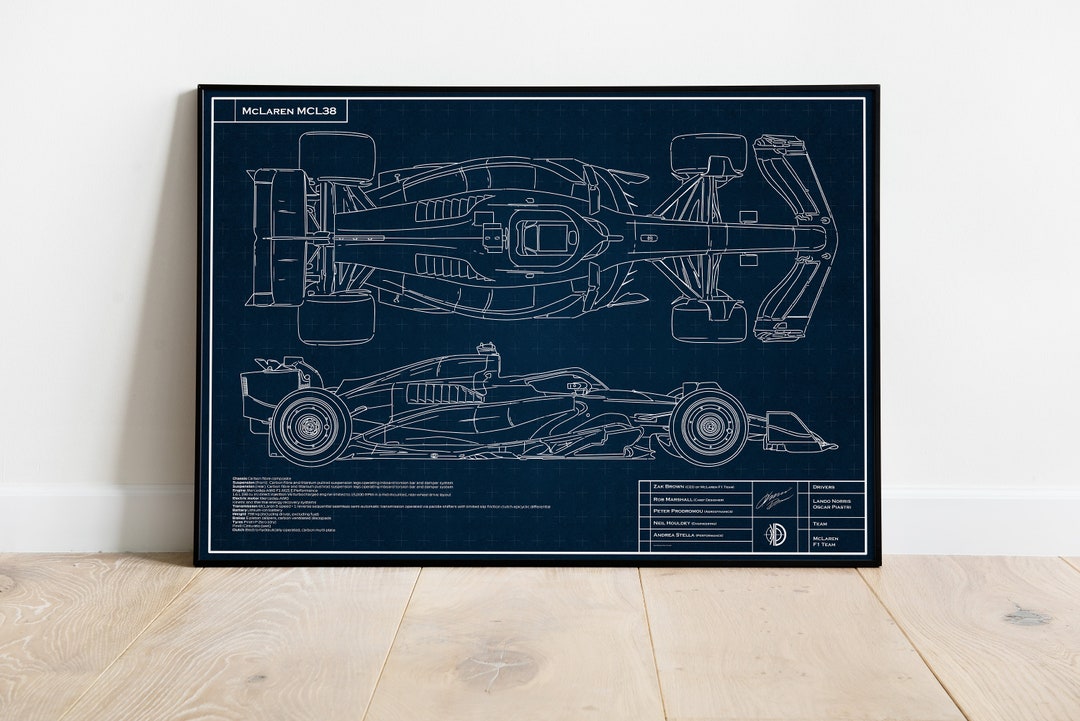 MCL38 Mclaren Technical Blueprint, Lando Norris, Piastri, F1, Formula-1 ...