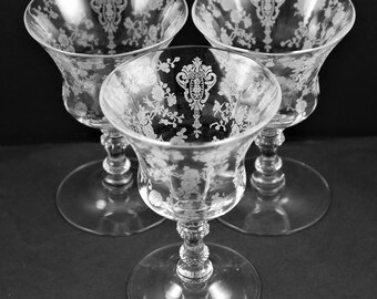 Cambridge Glass Rose Point - Etsy