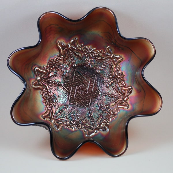 Star of David Carnival Glass Bowl - Etsy
