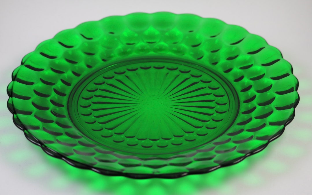 Anchor Hocking, Bubble, Forest Green, Dinner Plate - Etsy