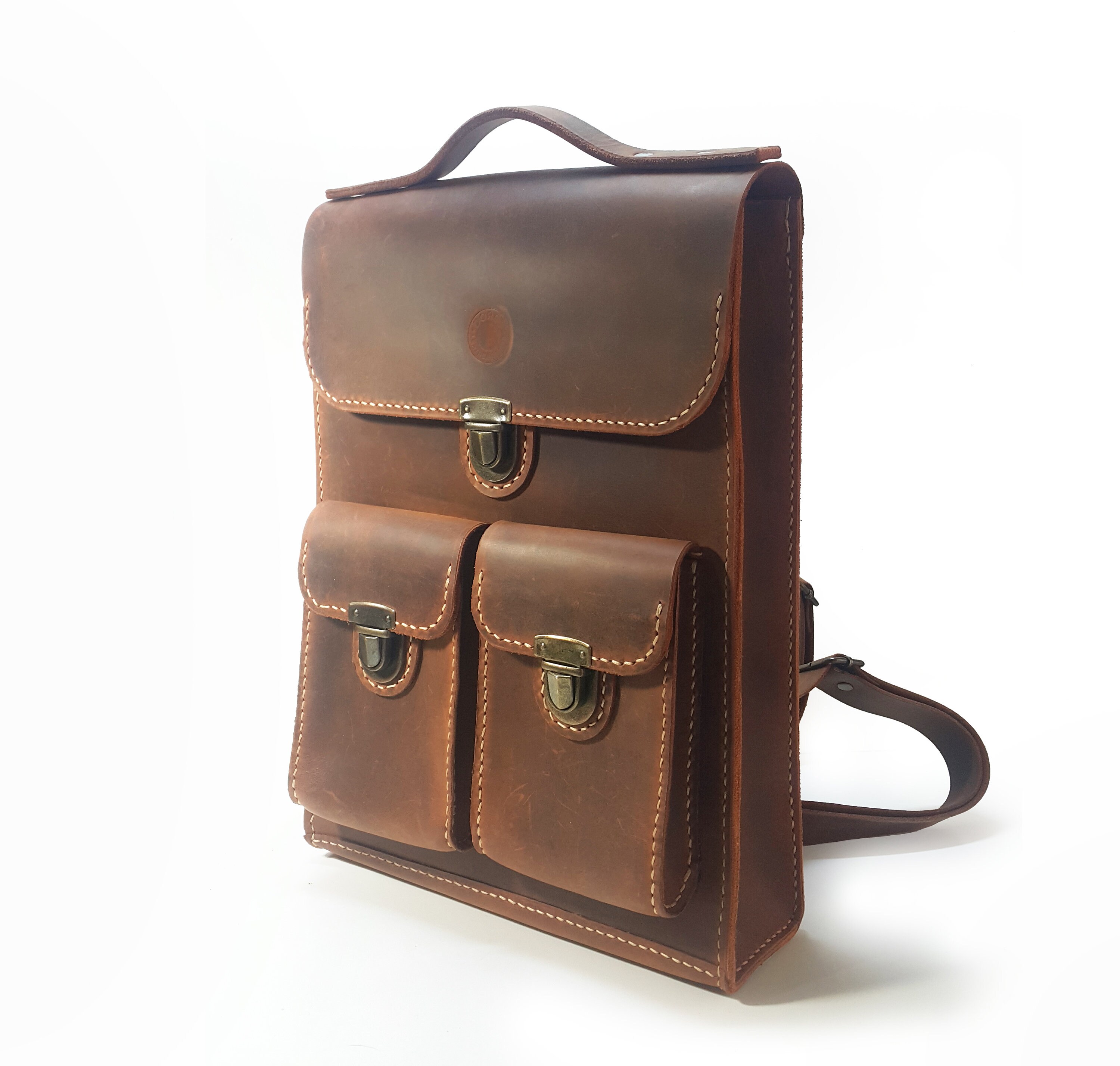 Handmade Leather Backpack, Full Grain Leather Backpack, for Woman ...