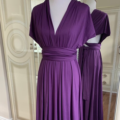Royal Purple SHORT Infinity Dress Convertible Formal Multiway - Etsy