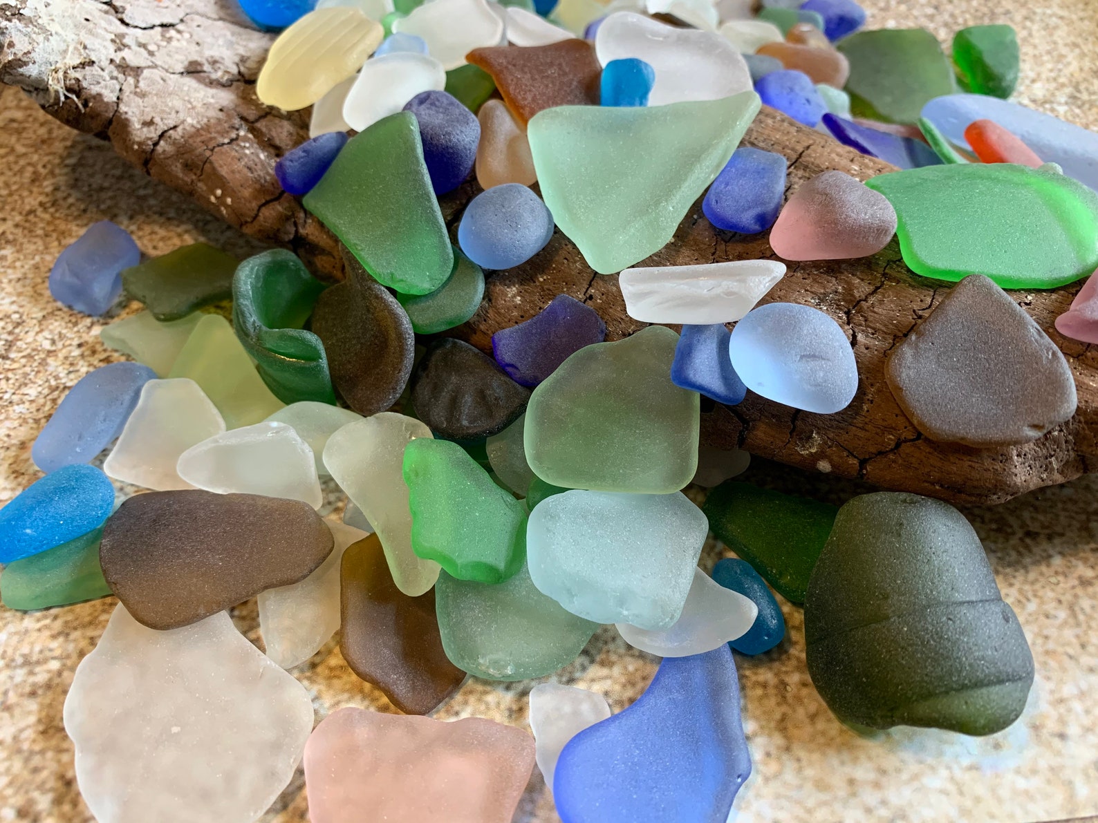 40 Pieces Mixed Sizes of Sea Glass Authentic Beach Real Ocean - Etsy