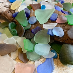 40 Pieces Mixed Sizes of Sea Glass Jewelry Sea Glass Ocean Glass ...