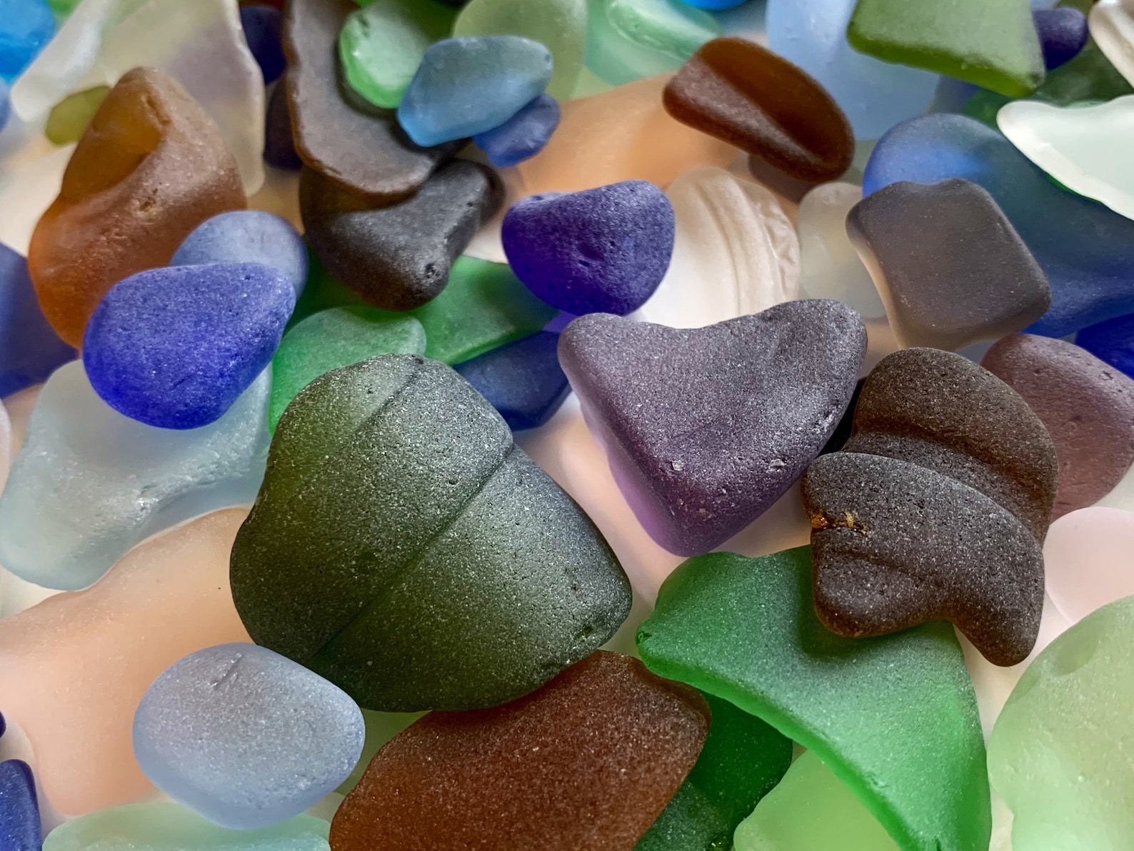 40 Pieces Mixed Sizes of Sea Glass Authentic Beach Real Ocean - Etsy