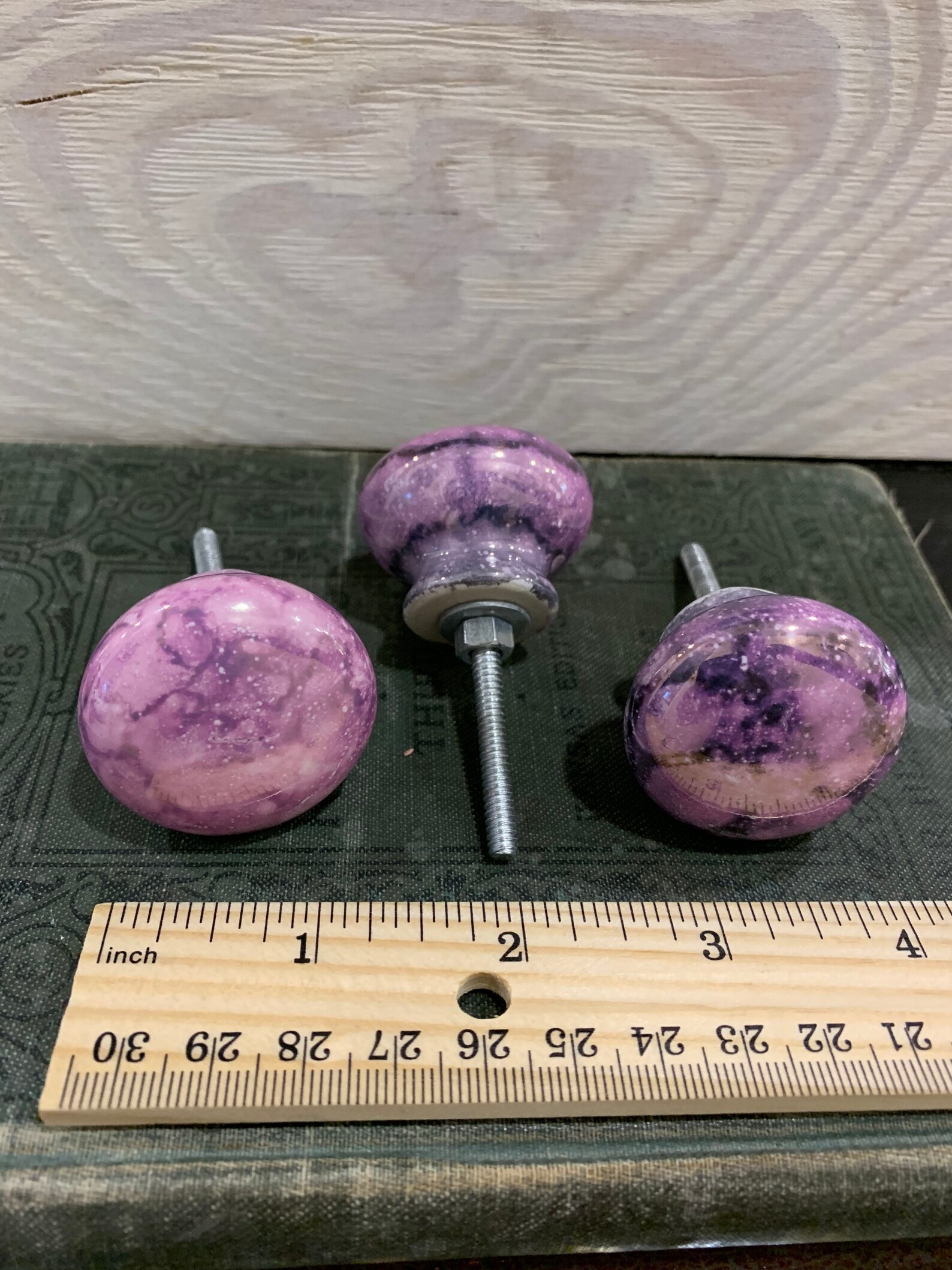Purple Luster Round Knob Purple Luster Finish Dresser Drawer | Etsy