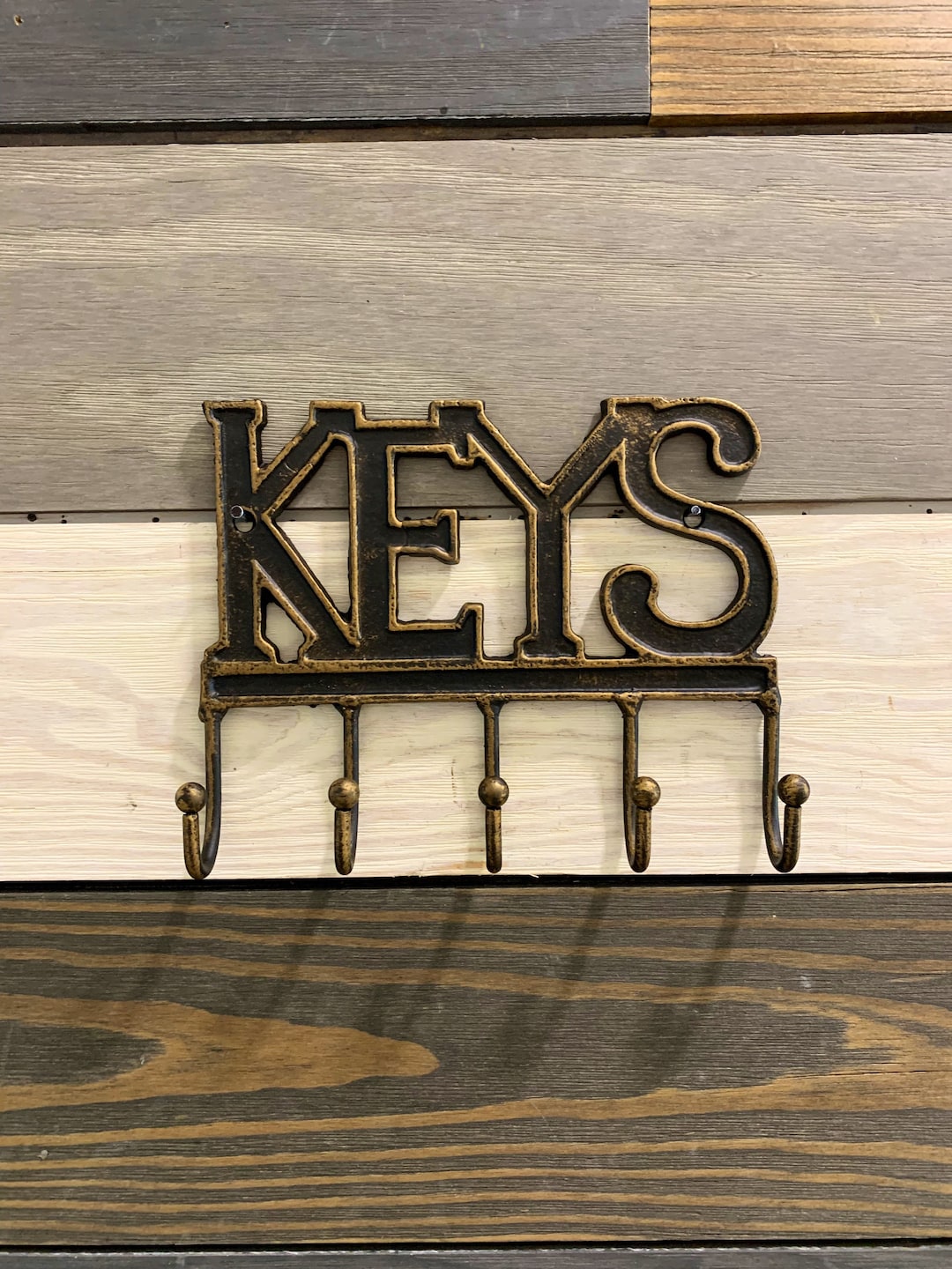 Keys Wall Decor With Hooks, Wall Decor, Key Metal Wall Hook, Vintage ...