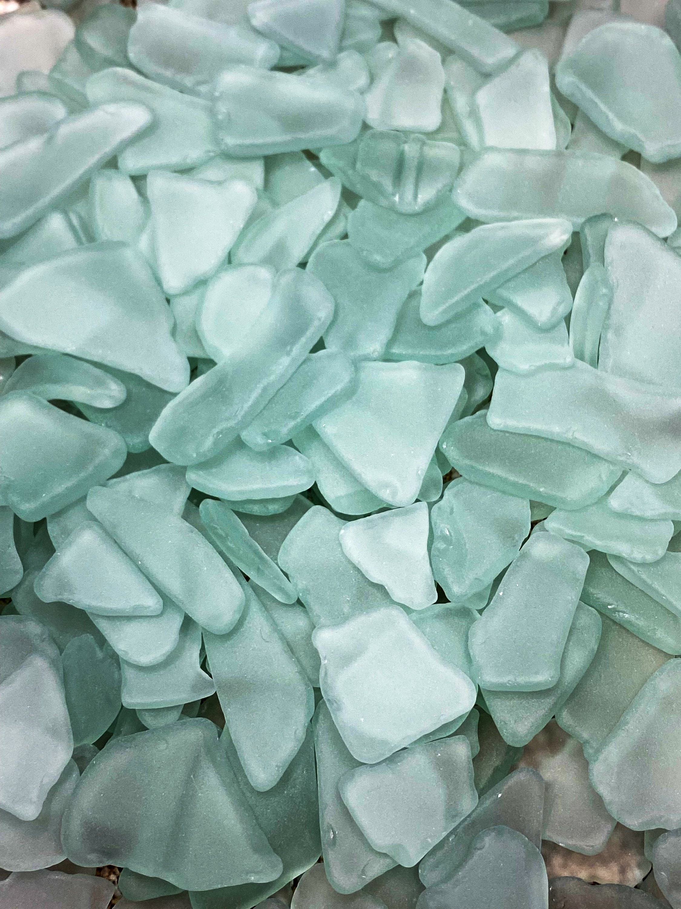 Aqua Light Aqua Sea Glass Beach Glass Ocean Tumbled Beach Glass Bulk ...