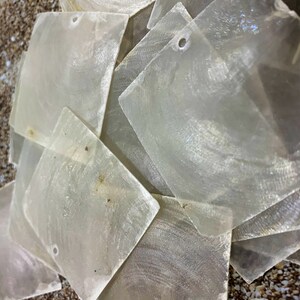 Capiz Shell Square 2 Square Capiz Flat Shells natural - Etsy