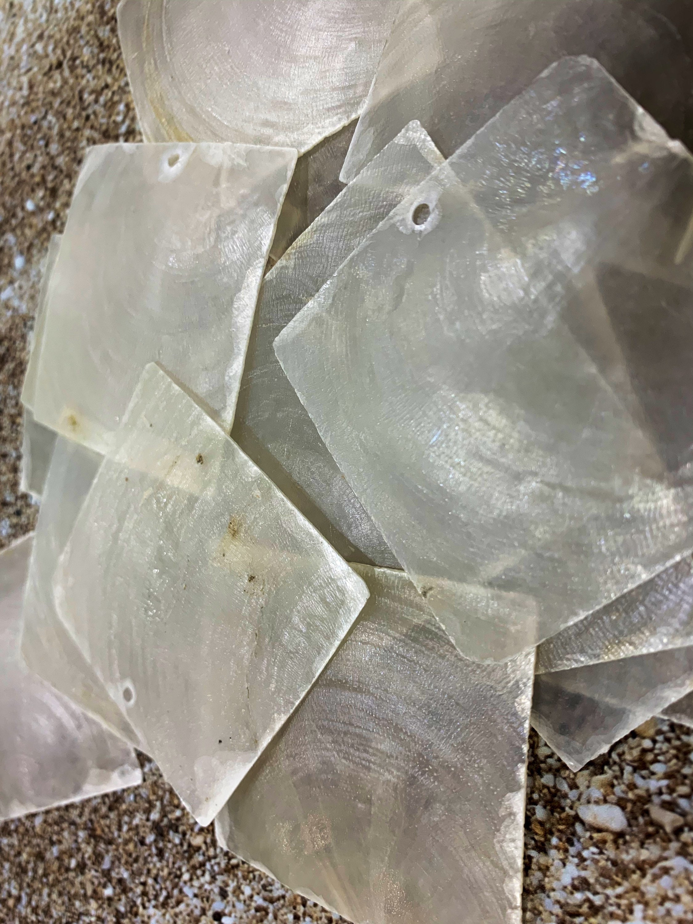 Capiz Shell Square 2 Square Capiz Flat shells Natural | Etsy