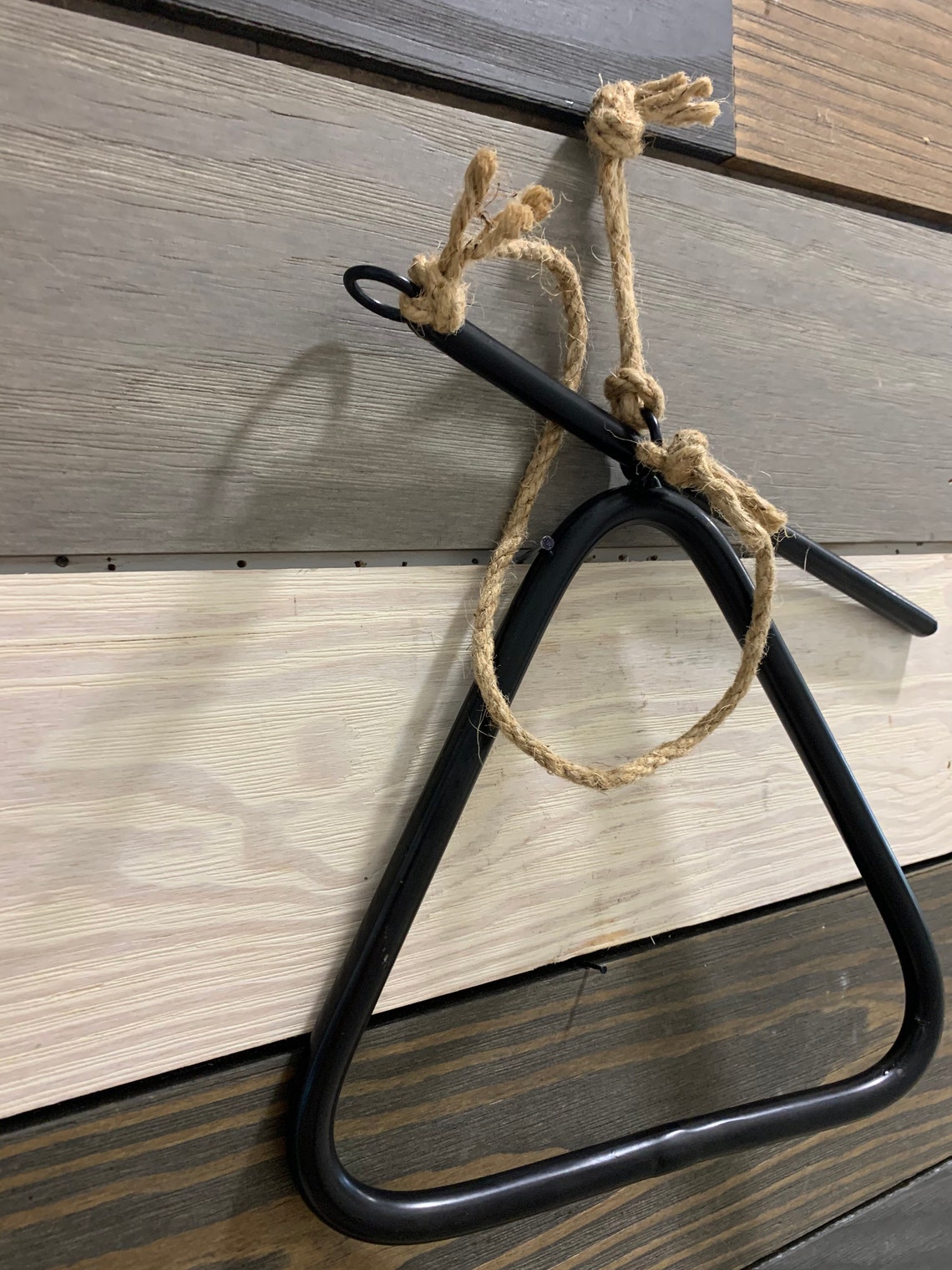 Triangle Dinner Bell with Hangers and Dinger Grate | Etsy