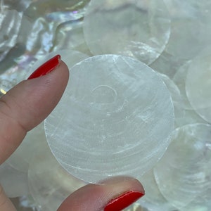 Capiz Shells Round 2" - Flat Shells - Natural Cream Capiz - Beach ...