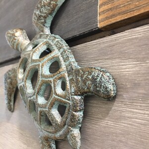Patina Cast Iron Sea Turtle Wall Decor - Home Decor - Cast Iron ...