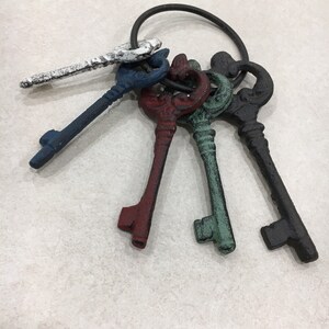Cast Iron Colorful Keys Decor - Home Decor - Cast Iron - Castiron ...